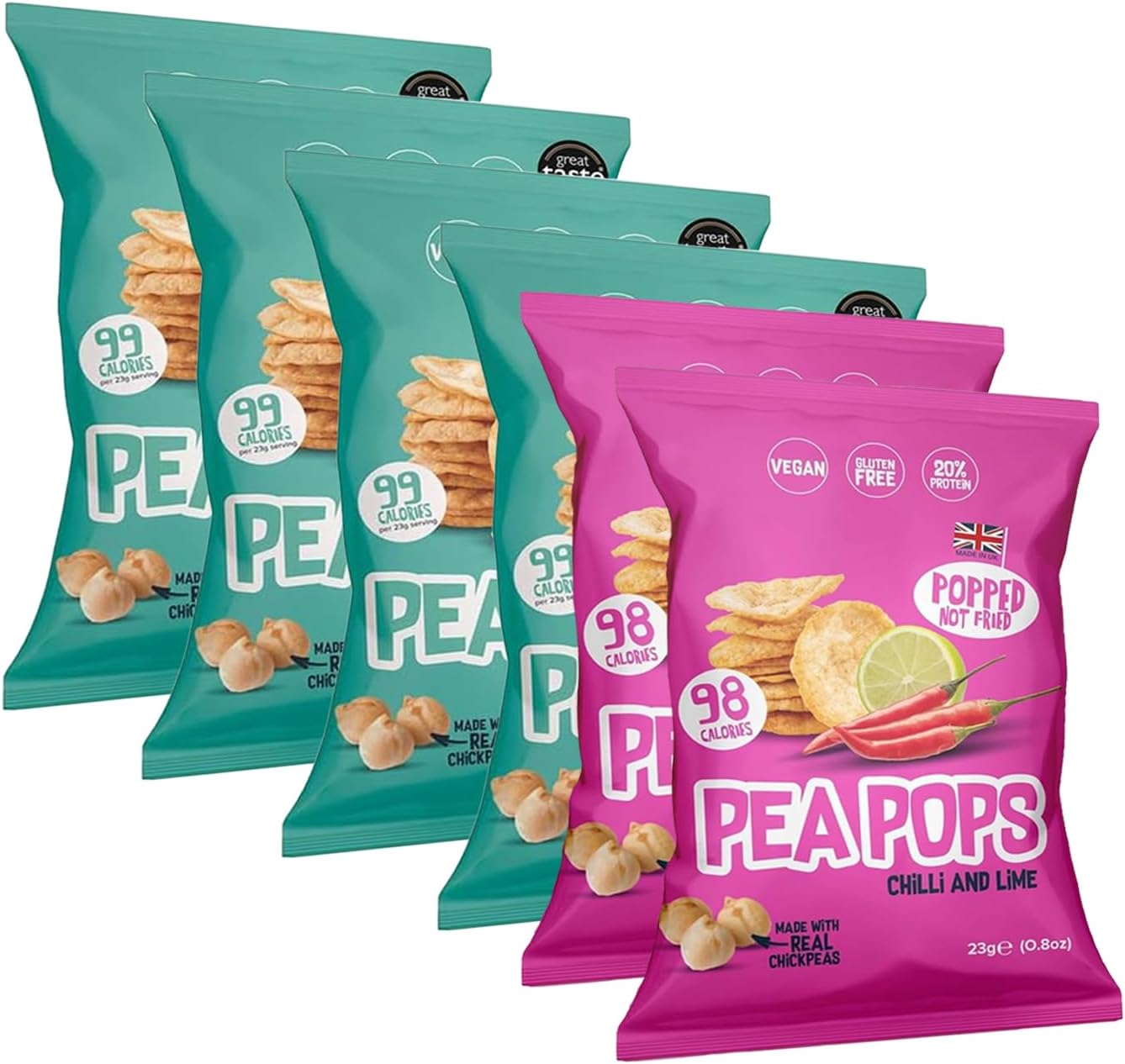 Food Factor Pea Pops Healthy Protein Chips - Delicious Chikpea Crisps ...