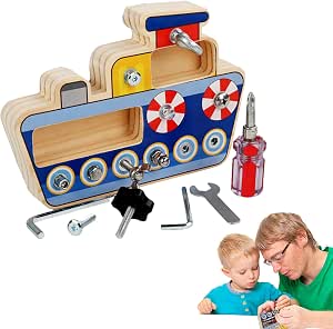 Amazon.co.jp: 2 Pcs Montessori Driver Board Set,10-in-1 Preschool ...