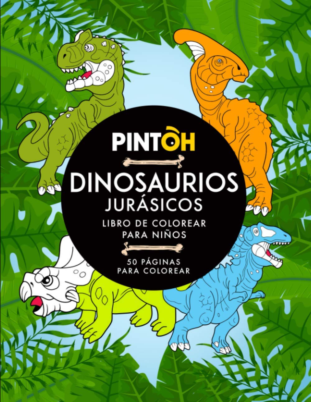Buy PINTOH: Dinosaurios Jurásicos. Libro de colorear para niños.: 50 ...