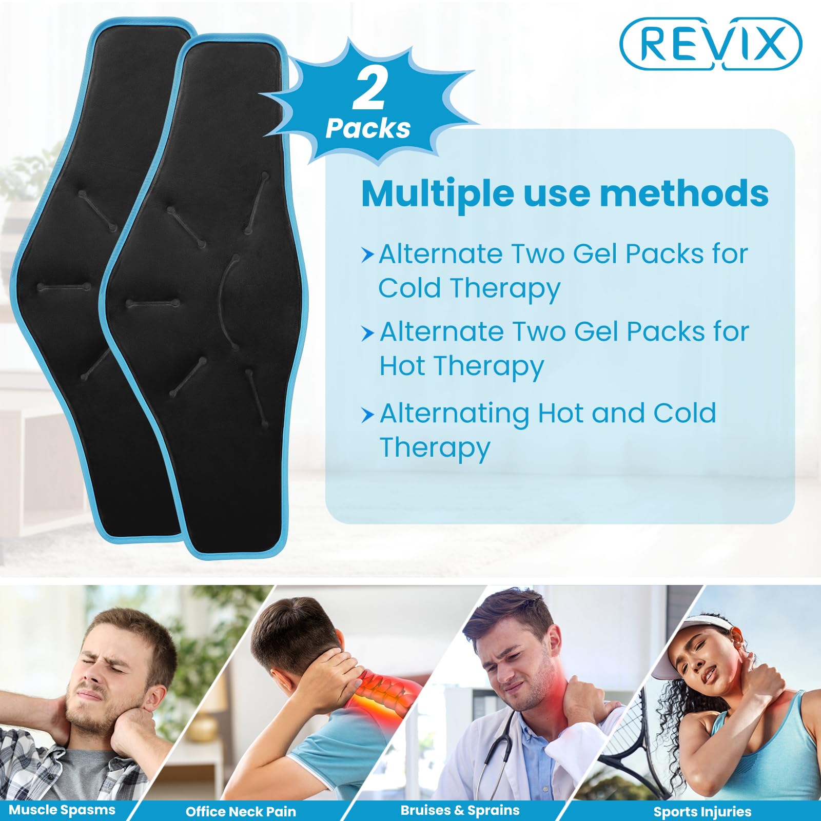 Snapklik.com : REVIX XL Neck Gel Ice Packs Cervical Ice Packs For Neck ...