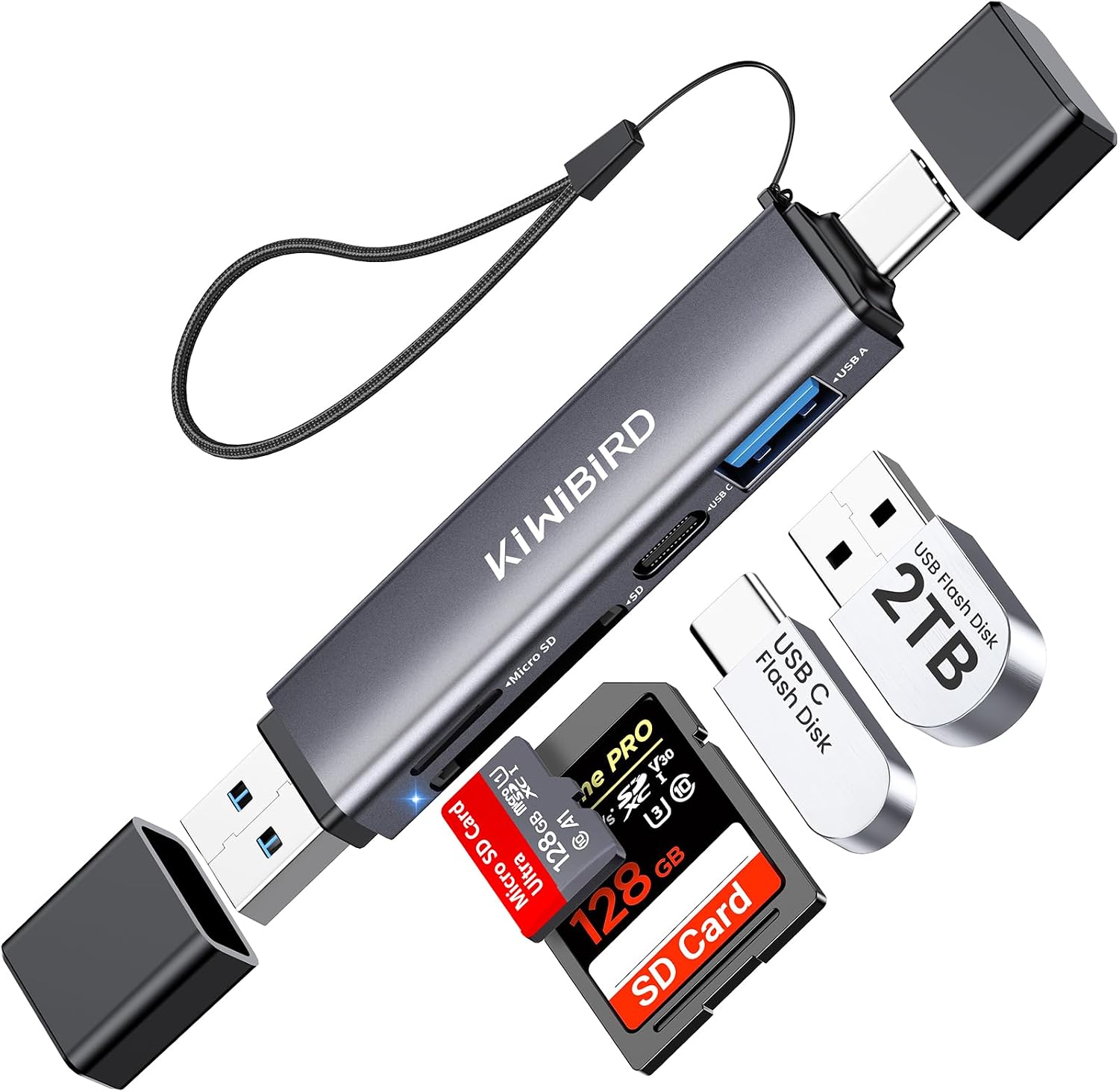 Amazon.com: KiWiBiRD SD Card Reader USB 3.0, Micro SD Card Reader USB C ...