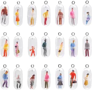 Amazon.com: JJGQAZ 50Pcs Miniature Capsule Charms Pendant Colorful ...