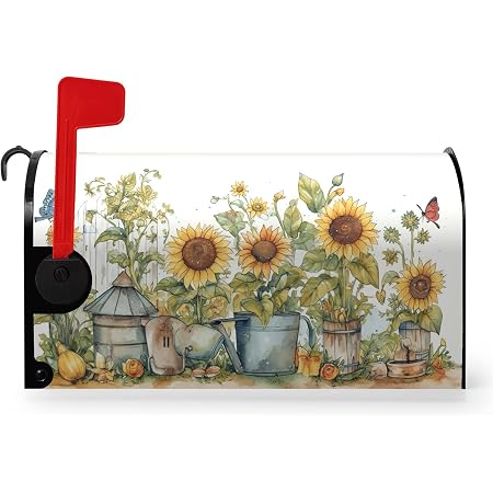 Amazon.com: Dacawin Fall Magnetic Mailbox Cover, Sunflower Mailbox ...
