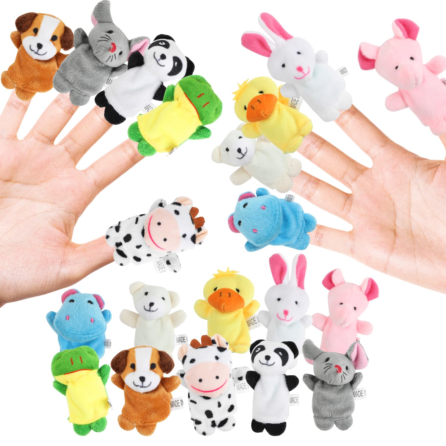 Amazon.com: LOKIPA 10PCS Finger Toys, Soft Plush Animal Finger Puppets ...
