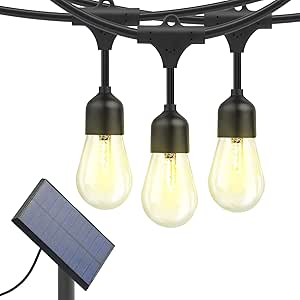Brightech Ambience Pro Solar Powered Outdoor String Lights - Commercial ...