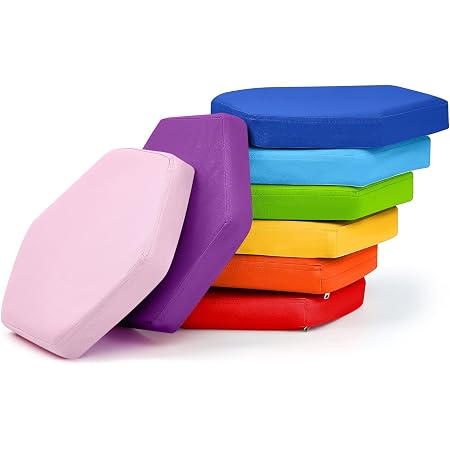 Amazon.com: 8 Pcs Extra Thick Flexible Seating Floor Cushions Assorted ...