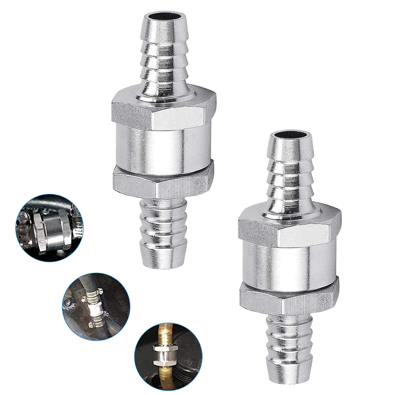 Buy Pack of 2 Fuel Check Valve Check Valve Water Aluminium Valve ...