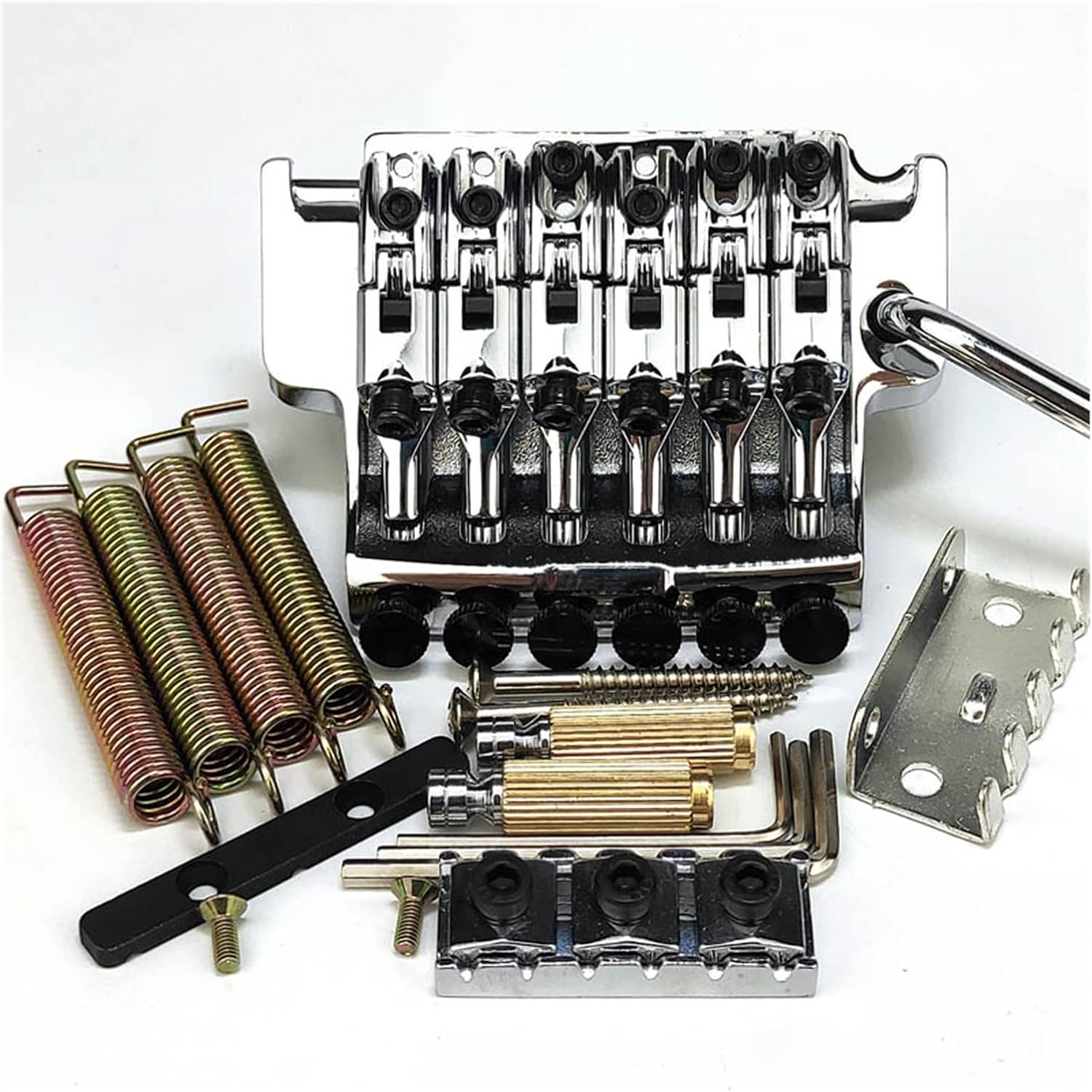 Amazon.com - Electric Guitar Bridge Replacement 1 Set Chrome Silver ...