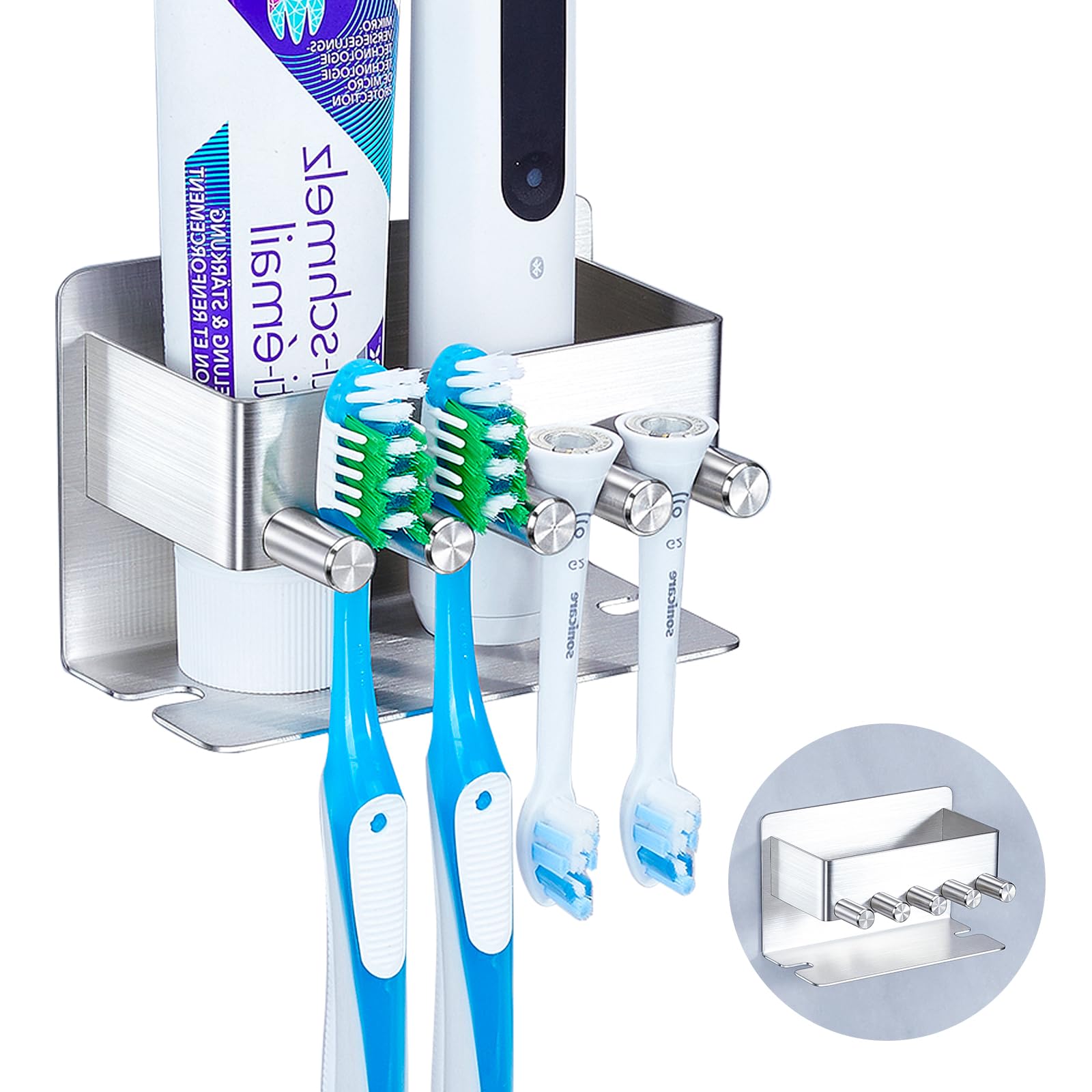 Amazon.com: Toothbrush Holders, Toothbrush Head Holder Wall Mounted ...