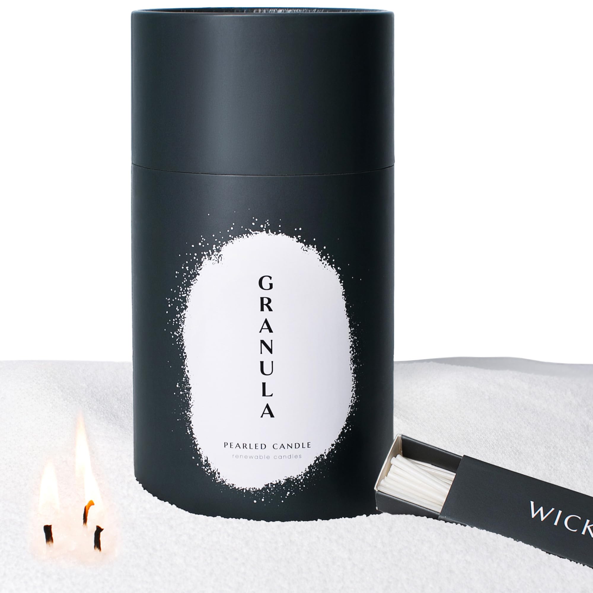 Amazon.com: Granula Pearled Candle 18oz – Luxury Sand Candle with Plant ...