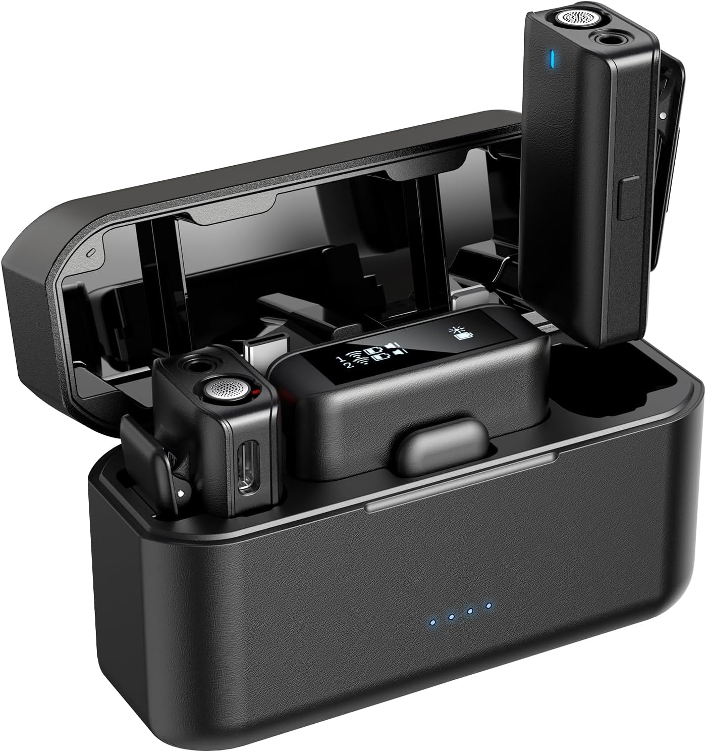 Amazon.com: 2Pack Wireless Lavalier Microphone with Noise Cancellation ...