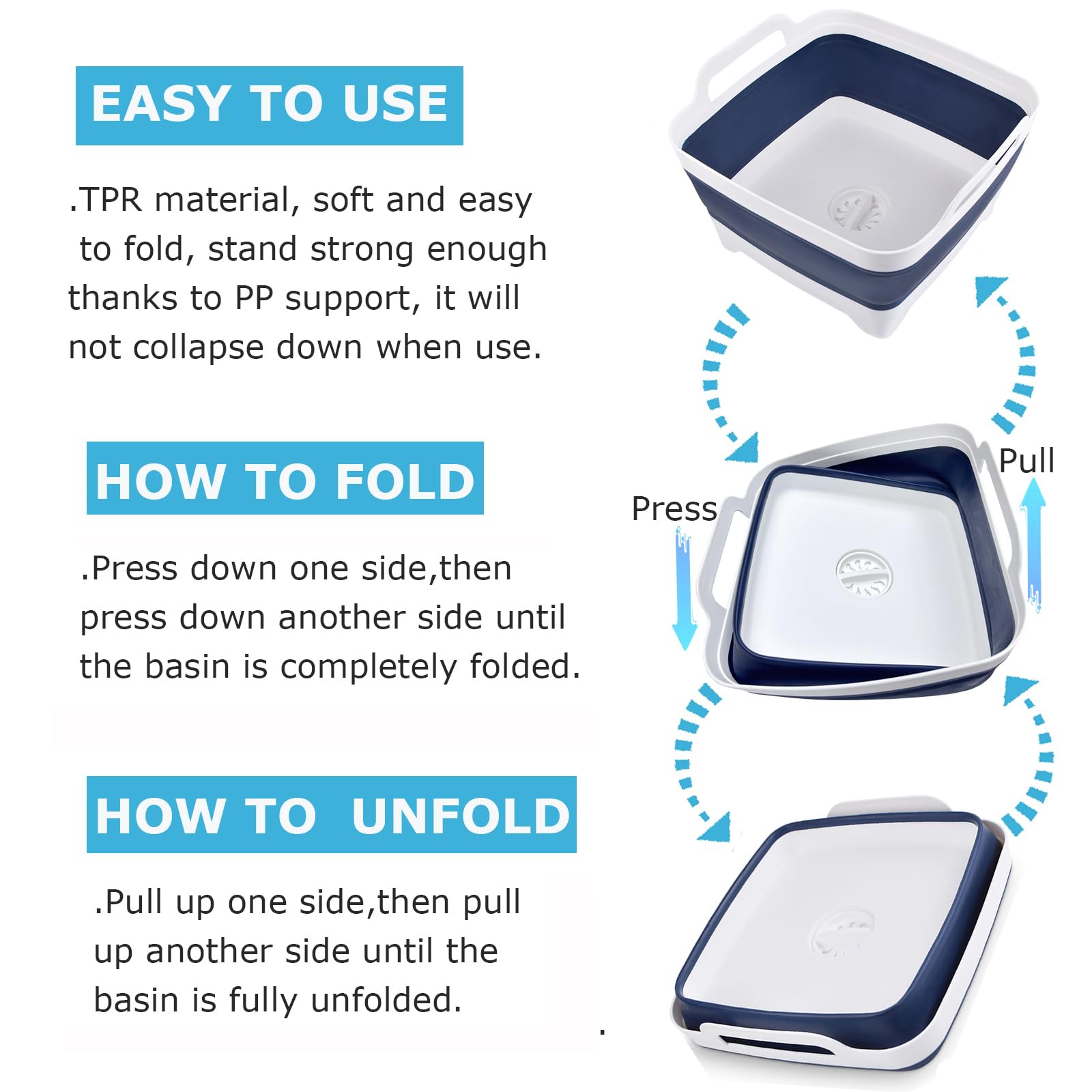 Snapklik.com : MontNorth Dishpan For Washing Dishes,9L Collapsible Dish ...