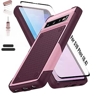 Amazon.com: ymxdmd Heavy Duty Case for Samsung Galaxy S10 Plus/S10+ 6.4 Inche, 4 Corners with ...