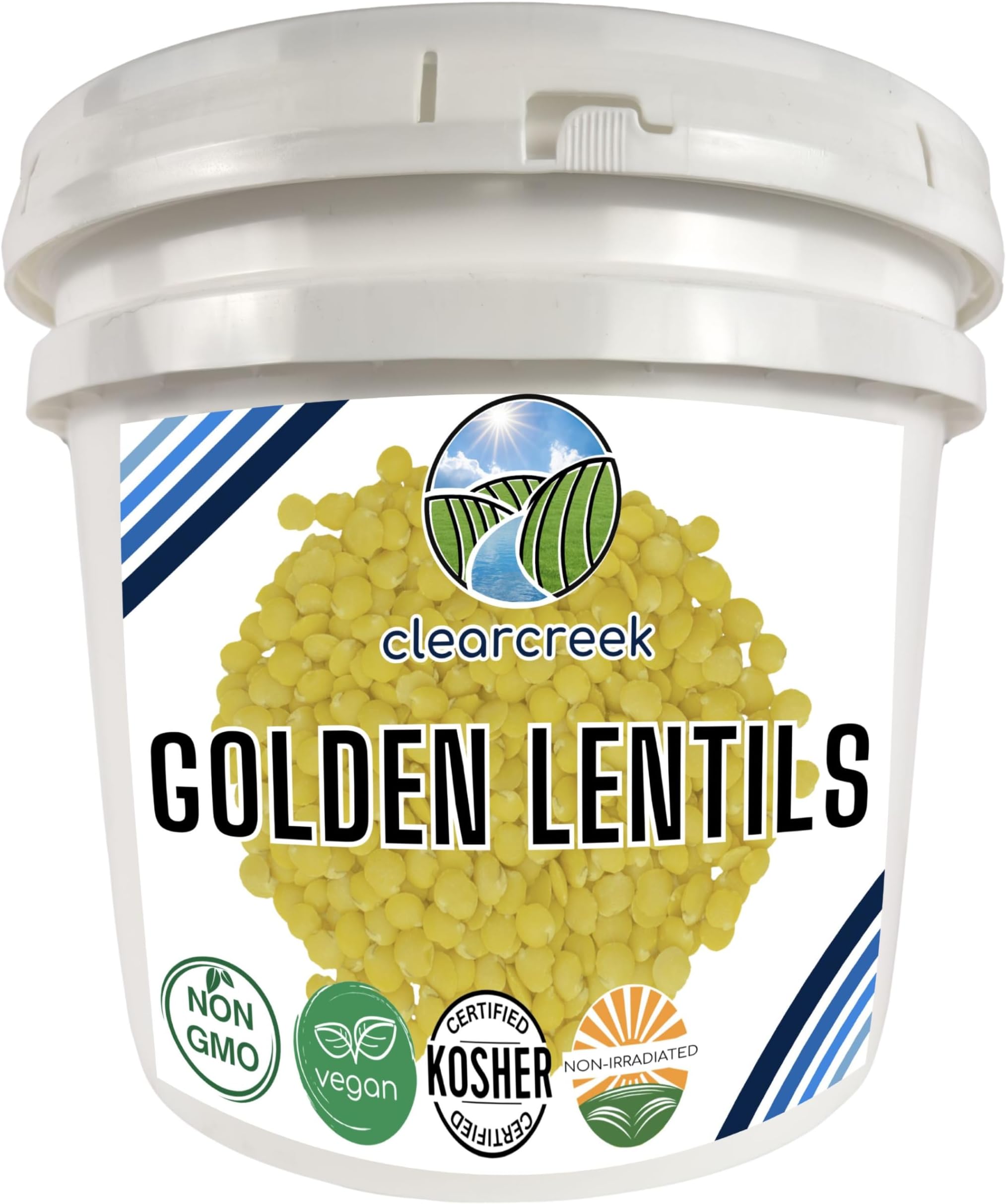 Amazon.com : Green Lentils | 25 LBS | Emergency Food Storage Bucket ...