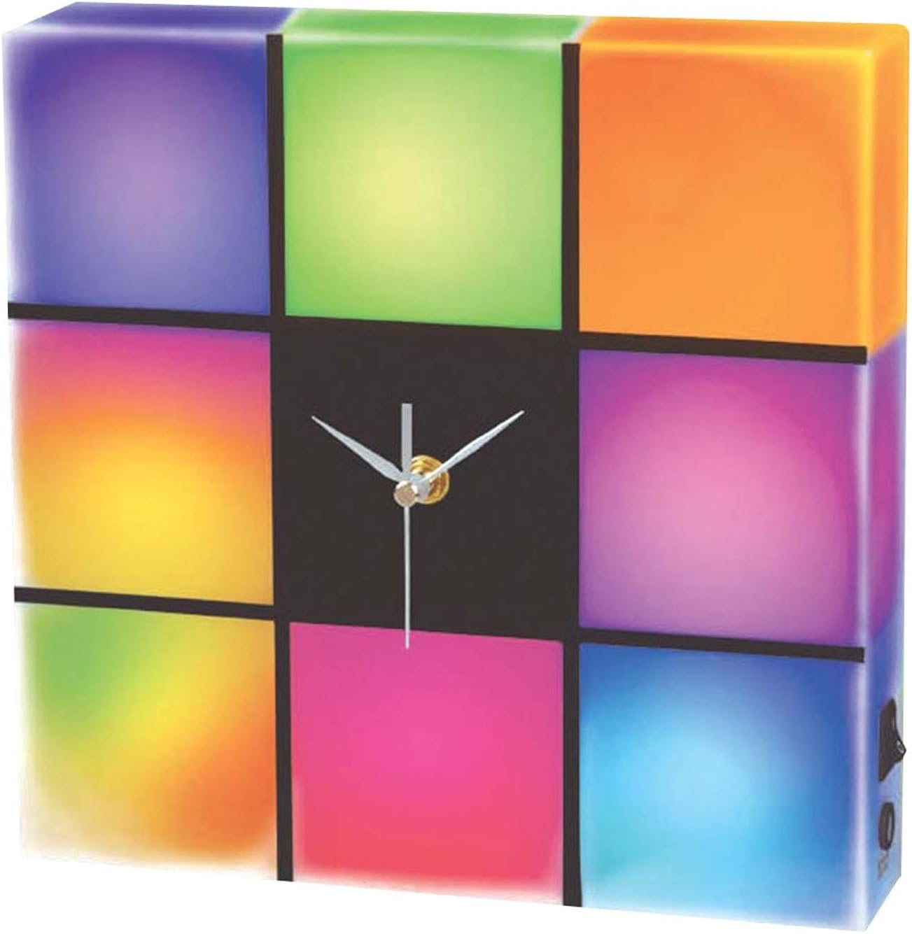 Amazon.com: Cresta LED Color Changing Panel 10" Wide Clock: Wall Clocks ...
