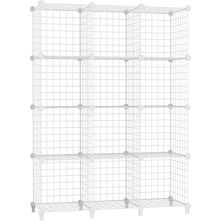 Amazon.com: C&AHOME Wire Cube Storage, 12-Cube Organizer Metal, C Grids ...