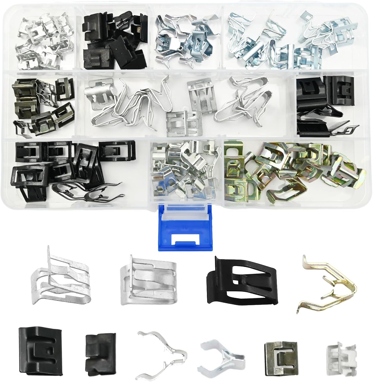 Amazon.com: Zreneyfex 100Pcs 4A0-867-276A Spring Clip Metal Trim Panel ...