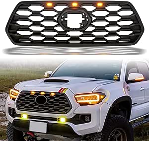 Amazon.com: Matte Black Front Grille for 2016 2017 2018 2019 2020 ...