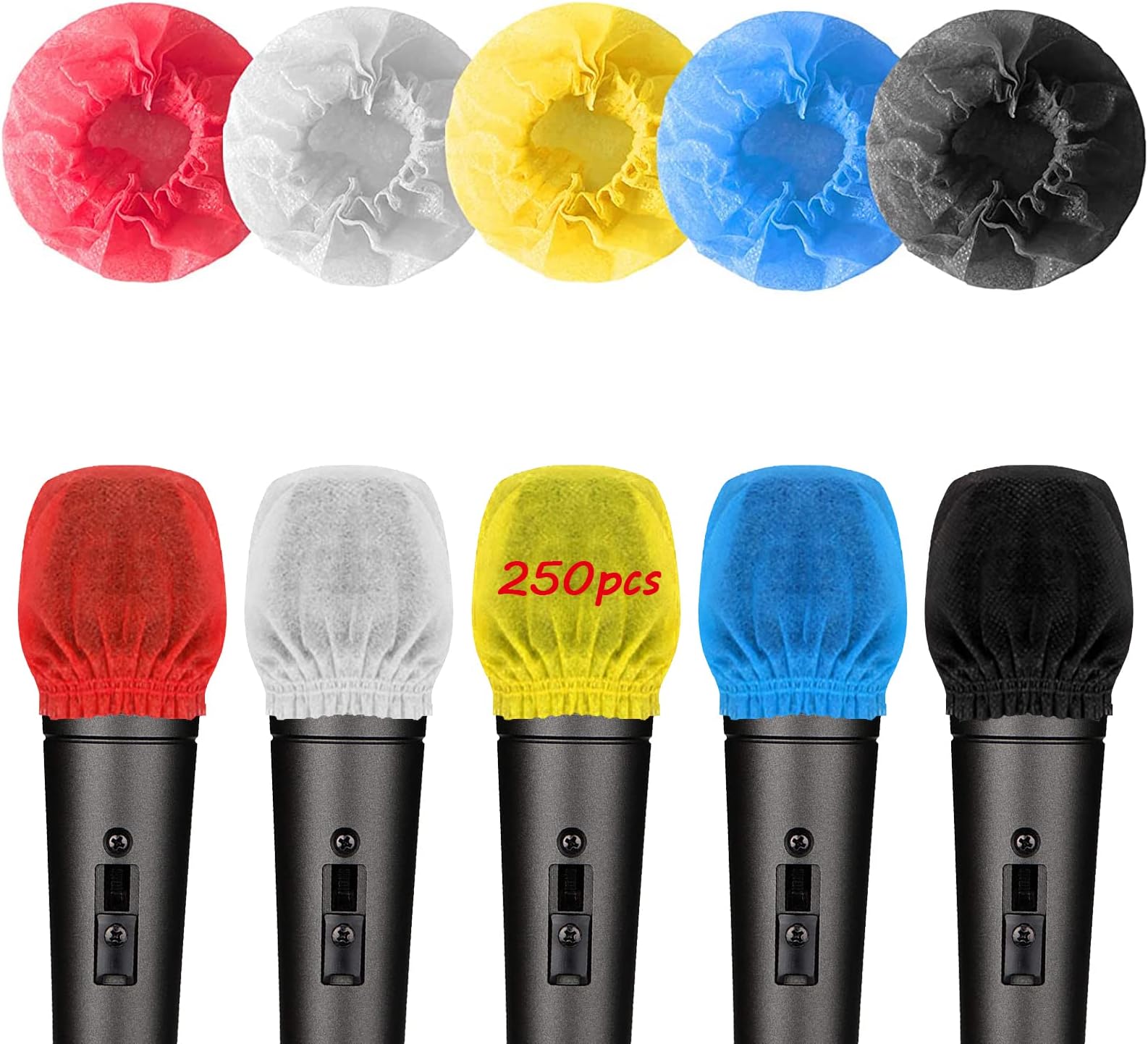 Amazon.com: 250 pcs Disposable Microphone Cover, Non - Woven Handheld ...