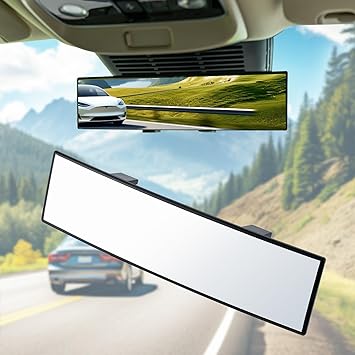 Amazon.com: BOOMIBOO Rear View Mirror, Interior Clip-on Wide Angle ...