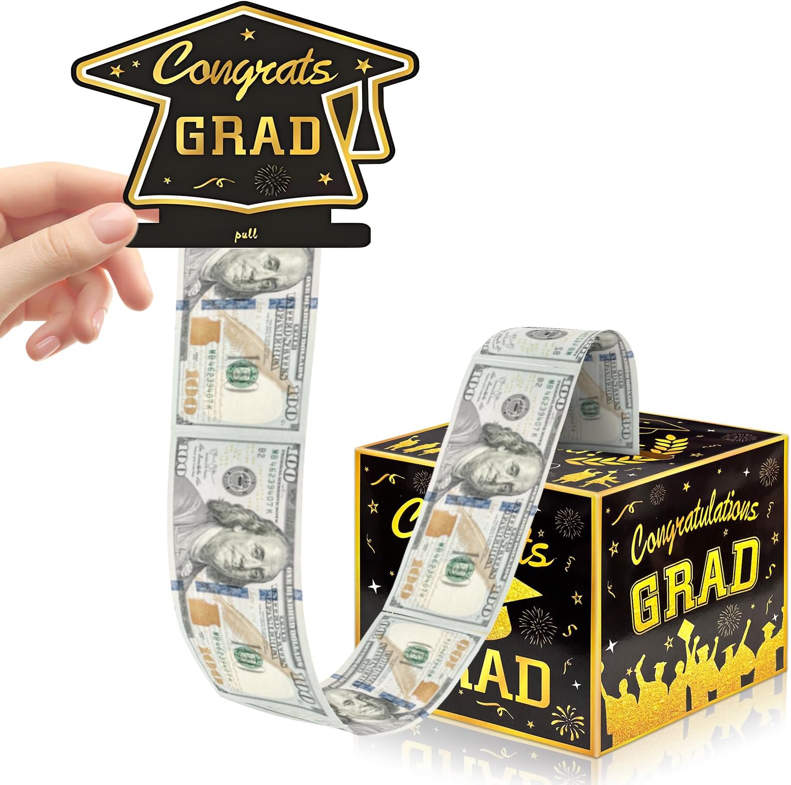 Amazon.com: Graduation Money Gift Box Set, Black and Gold Design, Class ...