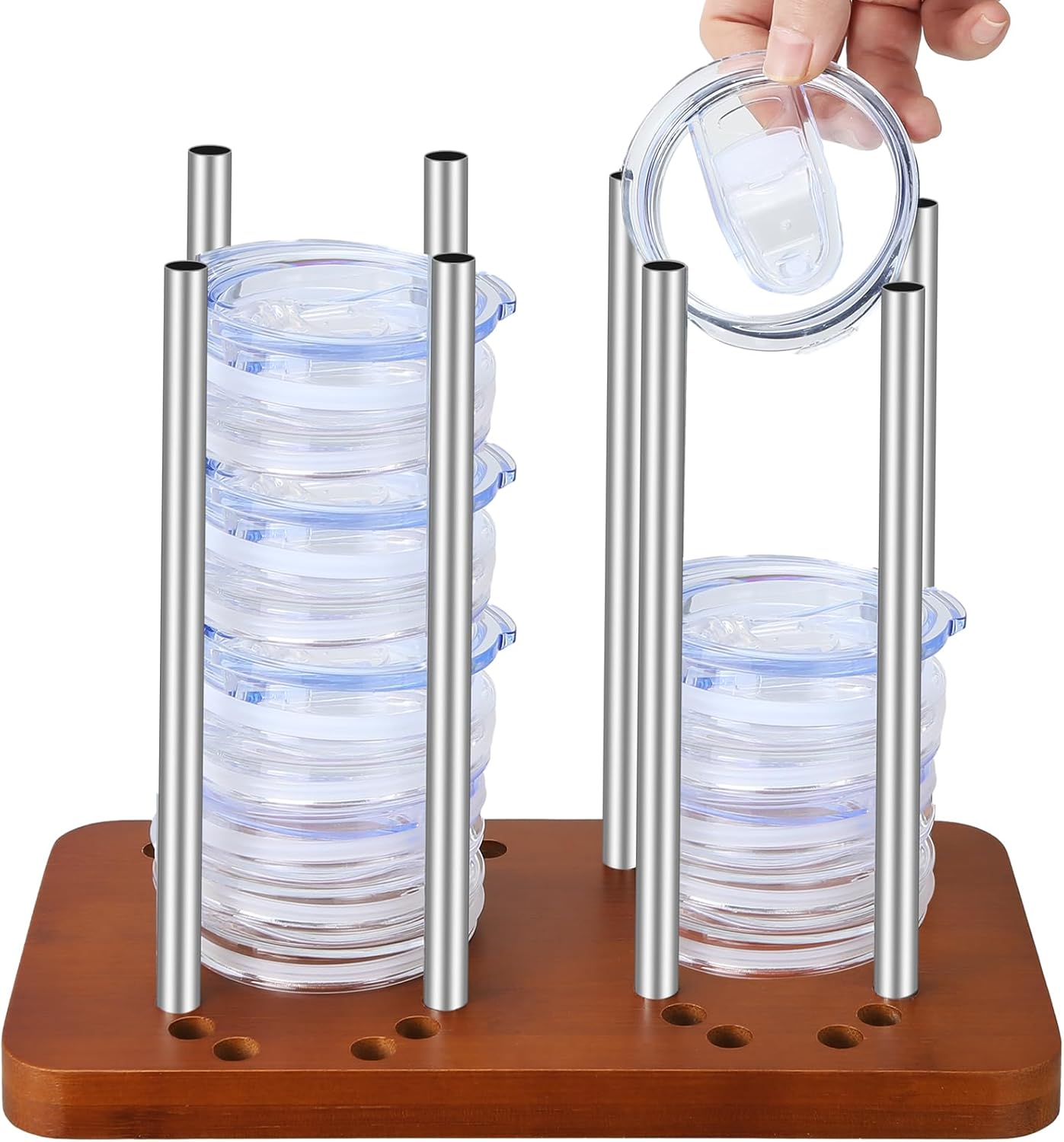 Amazon.com: Sunnychicc Adjustable Tumbler Lid Organizer, 9.56'' x 5 ...