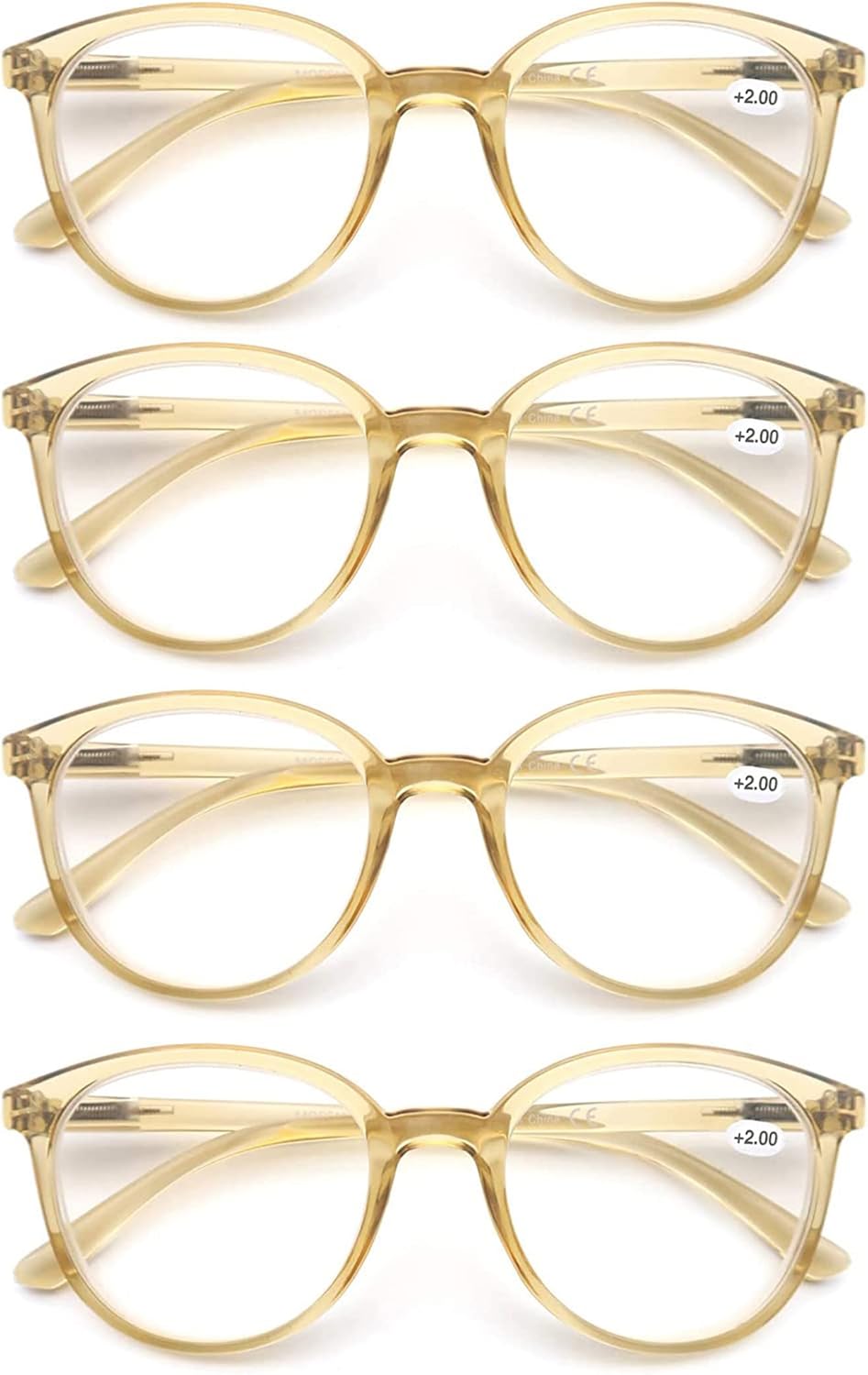 4-Pack Reading Glasses Fashion Printed for Men Women,Readers Glasses ...