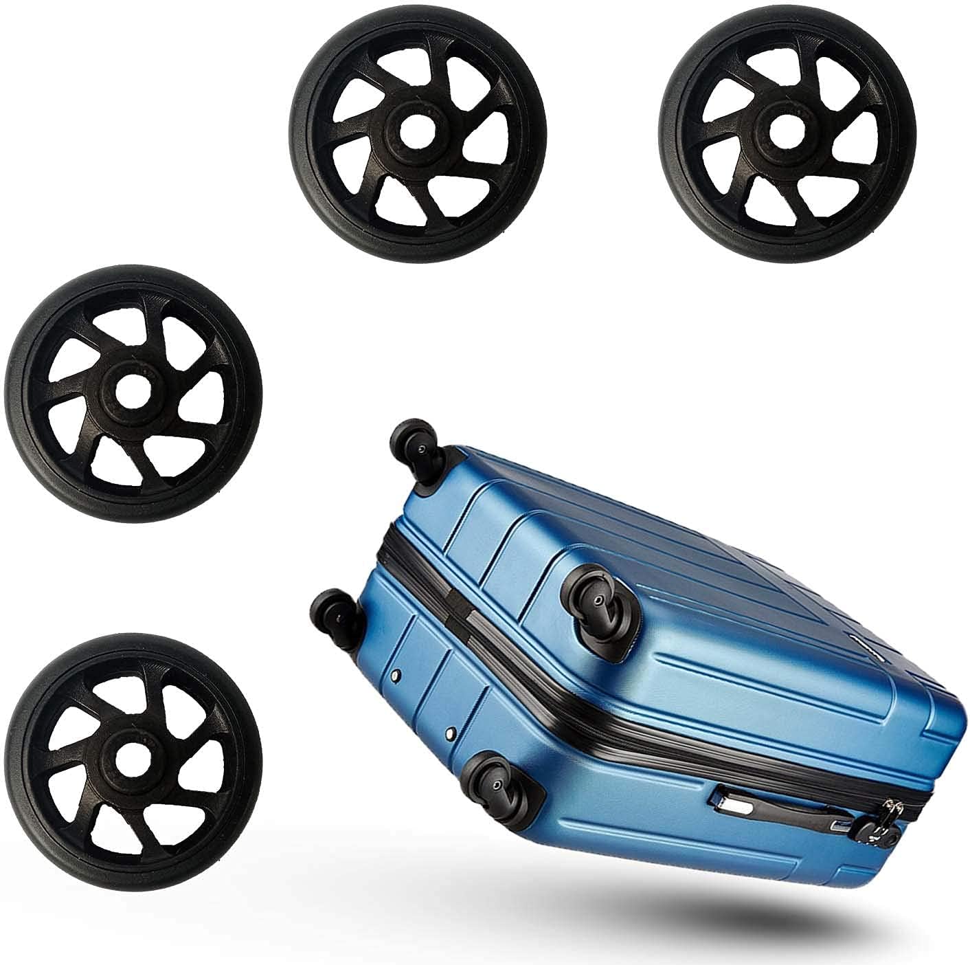 CNB Trolley Bag Suitcases Rubber Wheels, 4 Wheels, 4 x 4 cm Whee Size ...