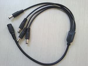 Adapter Splitter Stromversorgung 1 5,5 x 2,1 mm 4 Steckdosen 5.5 x, 2,1 ...