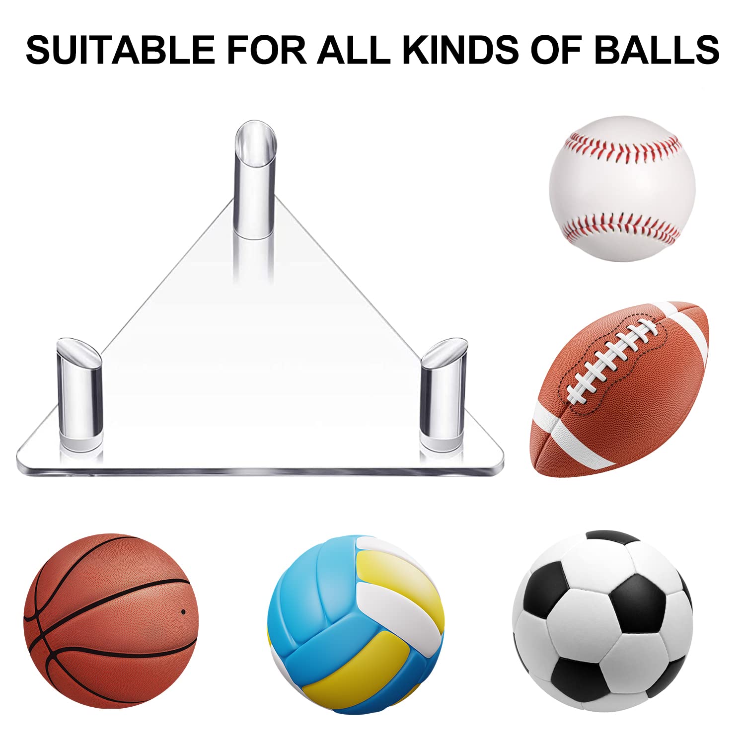 Snapklik.com : FavorFishFans Acrylic Ball Stand Holder, Ball Display ...