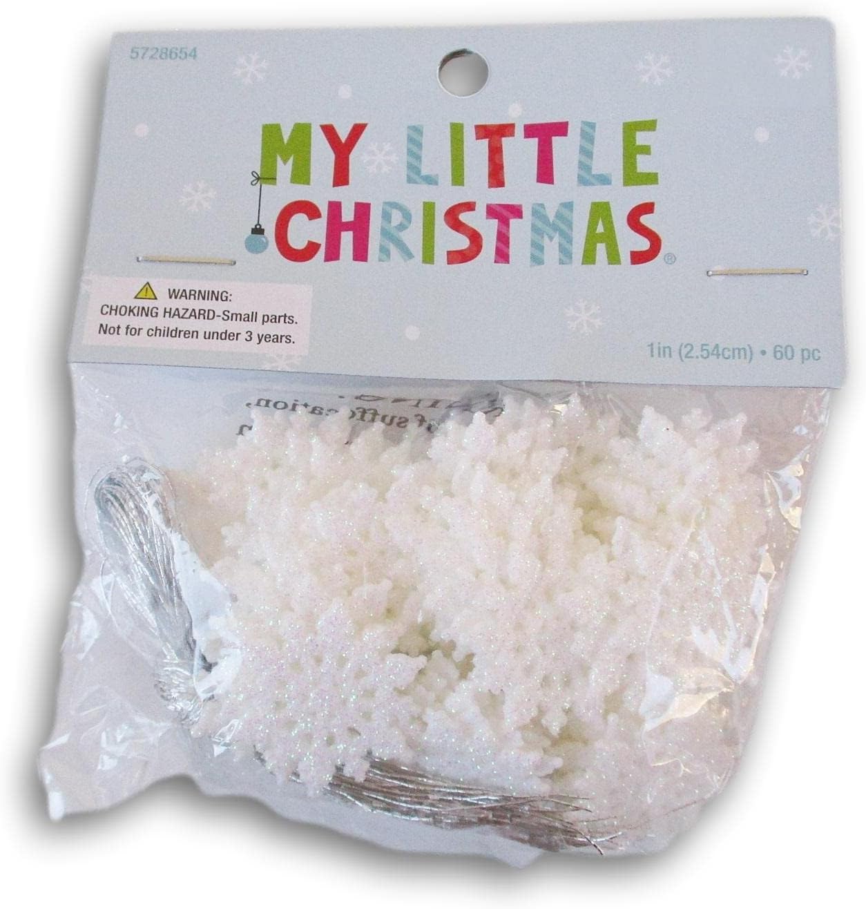 Amazon.com: Mini Snowflake Ornaments - 1 Inch - 60 Piece : Home & Kitchen