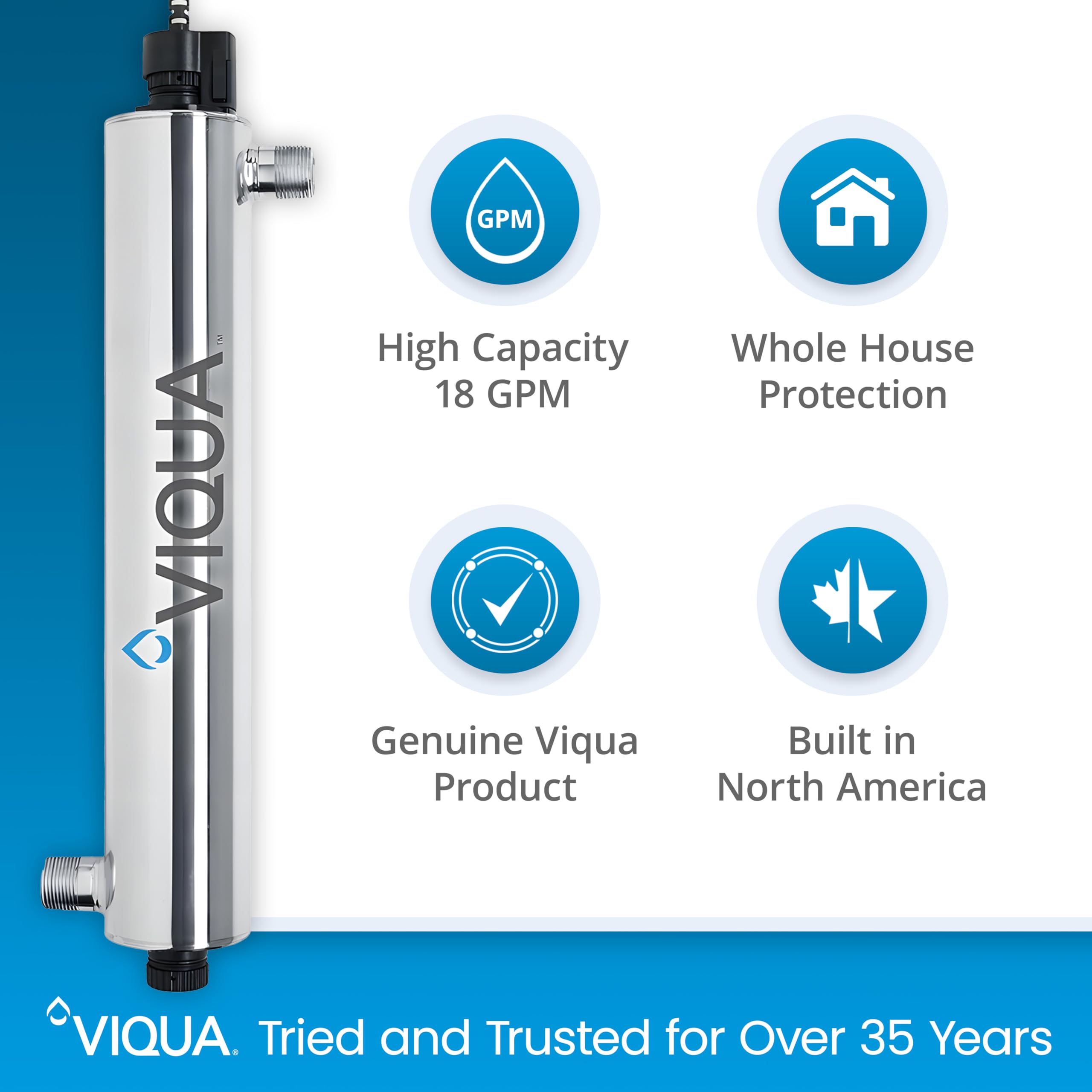 Snapklik.com : Viqua VH200-F10 Home 9 GPM Stainless Steel UV Light ...