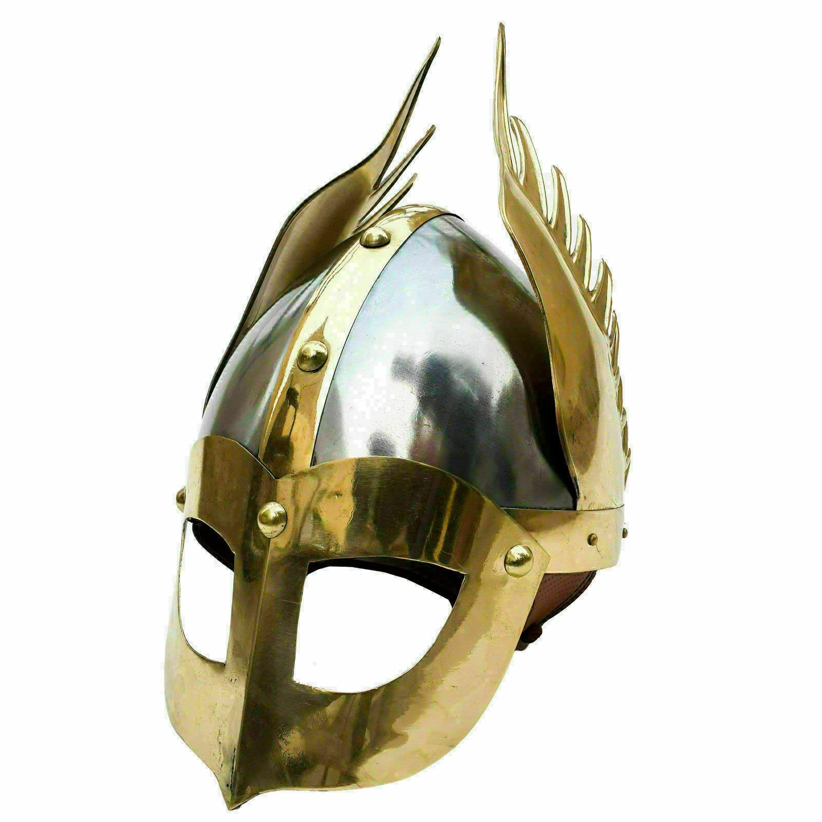 Amazon.com: AnNafi® Medieval Wing Helmet with Eye Mask | Norman Nasal ...