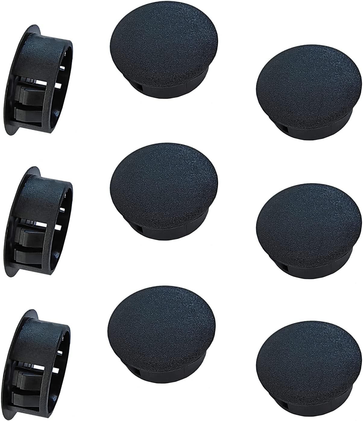 40 PCS Plastic Hole Plugs 10mm Black Plastic Hole Covers Locking Insert ...