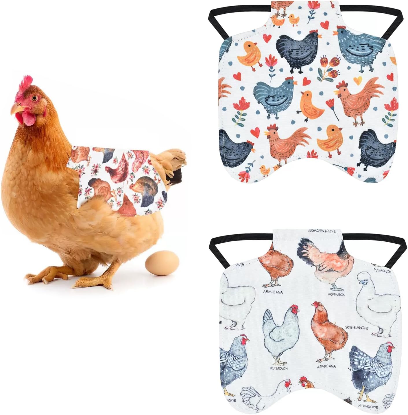 Amazon.com : KASHUNUO Hens Protection Chicken Saddle: 2 Pcs Adjustable ...