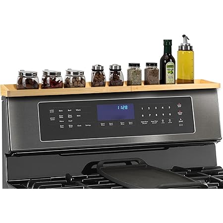Amazon.com: SpaceAid Kitchen Shelf Organizer for Stove, Magnetic Bamboo ...