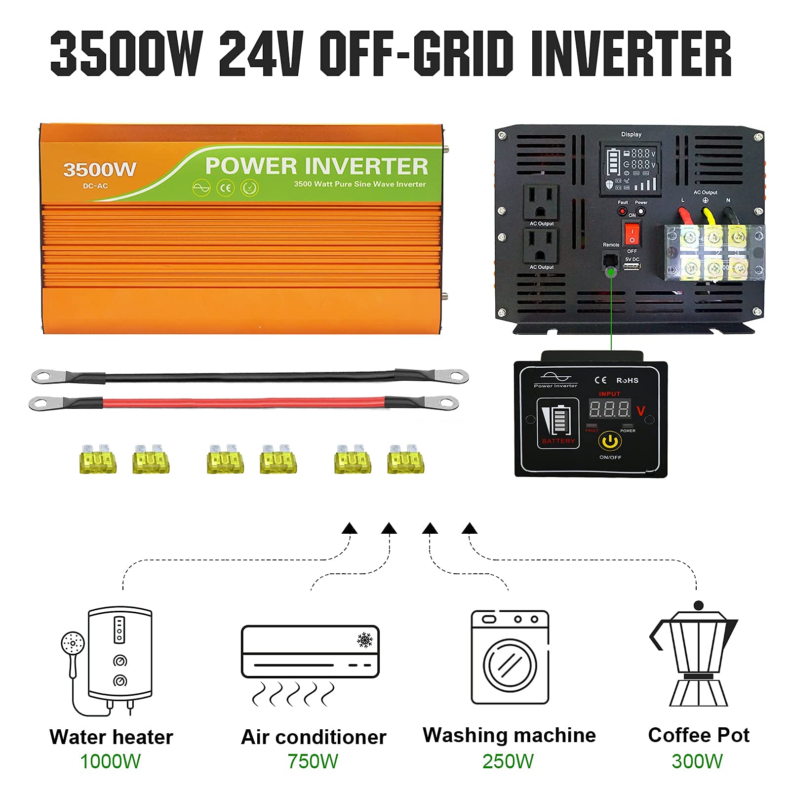 ECO-WORTHY 8KWh 2000W 24V Solar Power Kit System for Home: 10pcs 195W ...