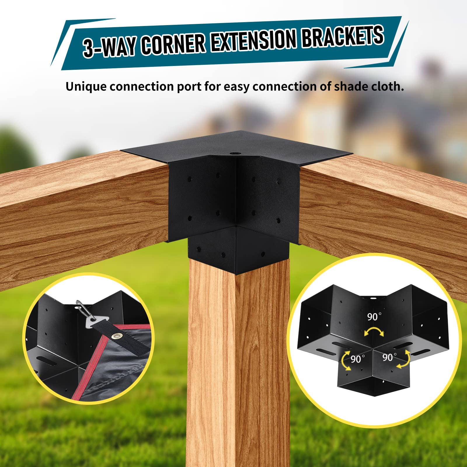 (similarly)6x6 Pergola Kit,Pergola Brackets 3-Way Right Angle Corner ...