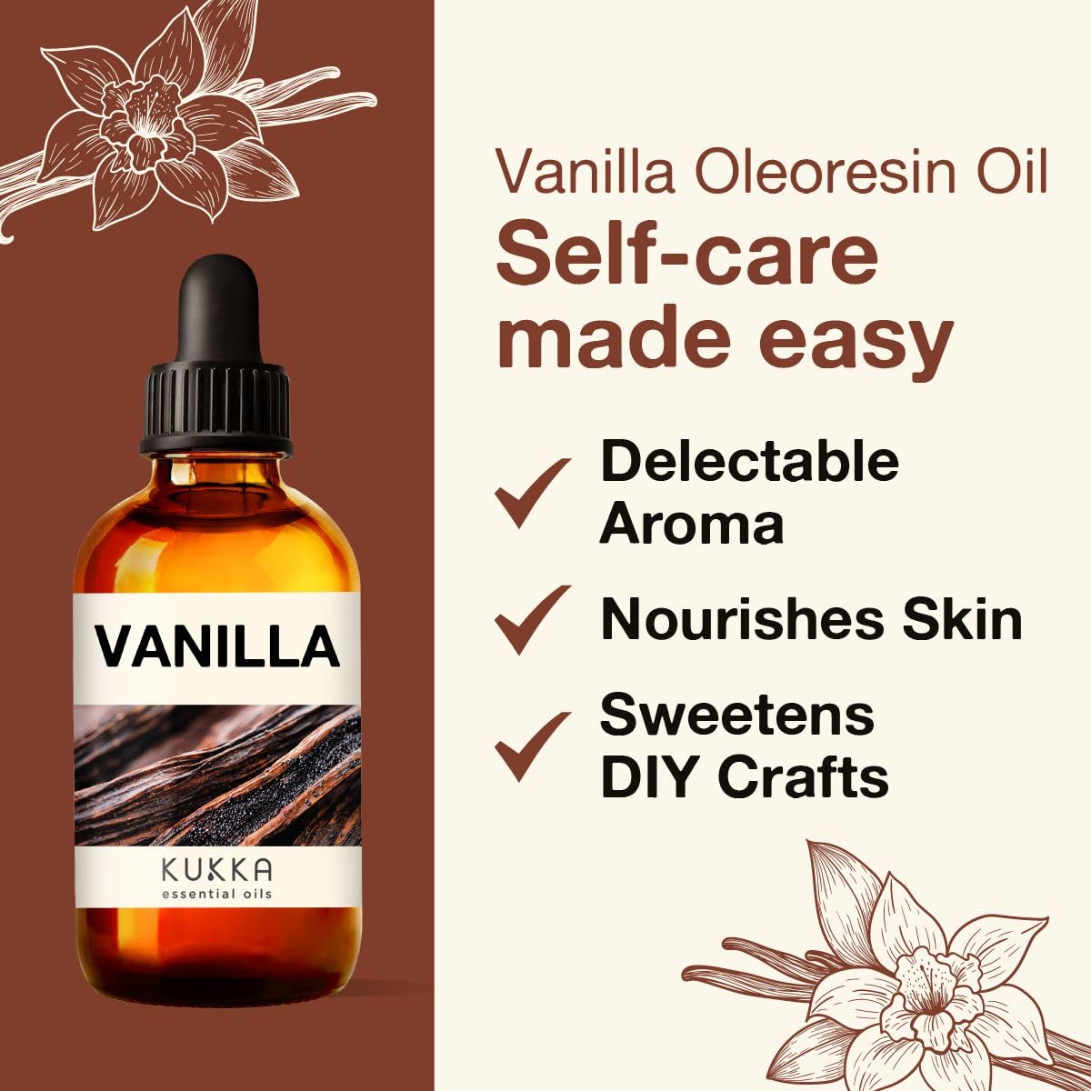 Snapklik Kukka Vanilla Essential Oil For Diffuser 100 Natural