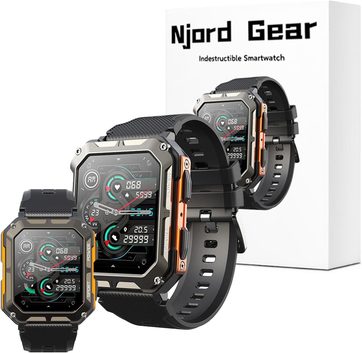 Amazon.com: Generic Njord Gear Indestructible Smartwatch, IP68 ...