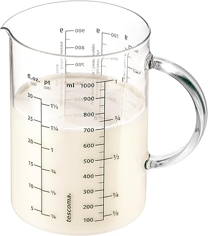 Tescoma Messbecher Glas 1l aus hitzebeständigem Borosilikatglas ...