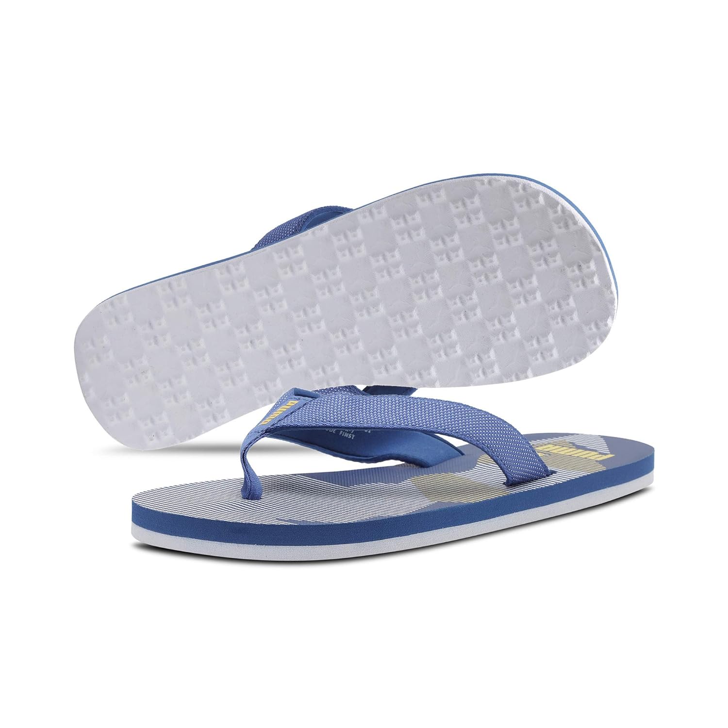 Puma unisex-adult Beatbox Dazzling Blue-White-Spectra Yellow Flip-Flop ...