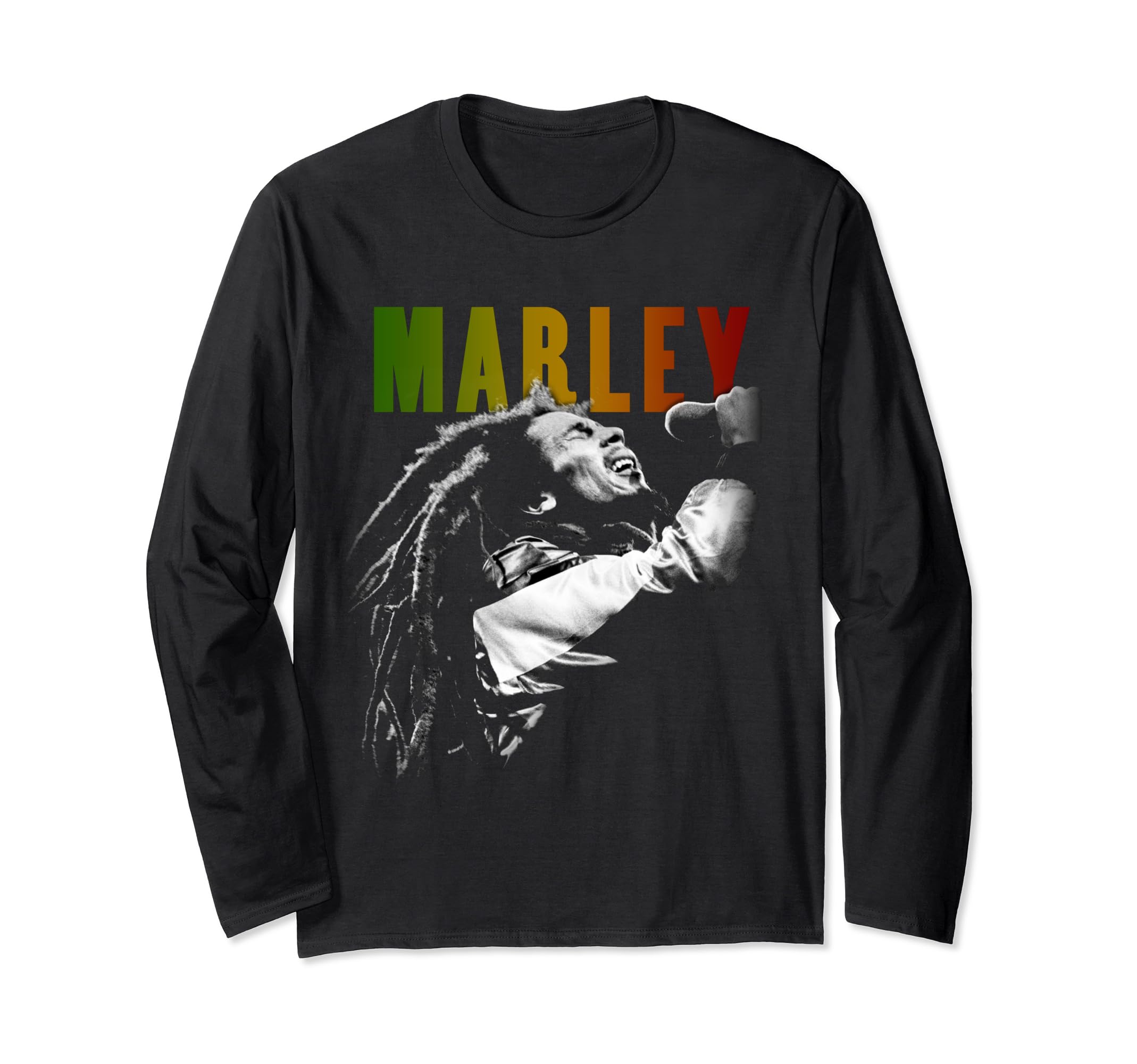 Amazon.com: Bob Marley Rastaman Vibration Washed Long Sleeve T-Shirt ...