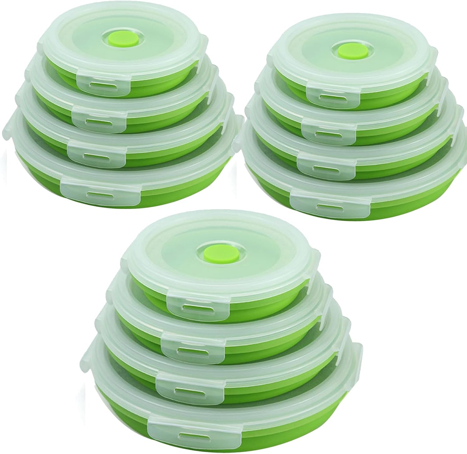 Amazon.com: Silicone Containers with Lids Silicone Food Storage Dab ...