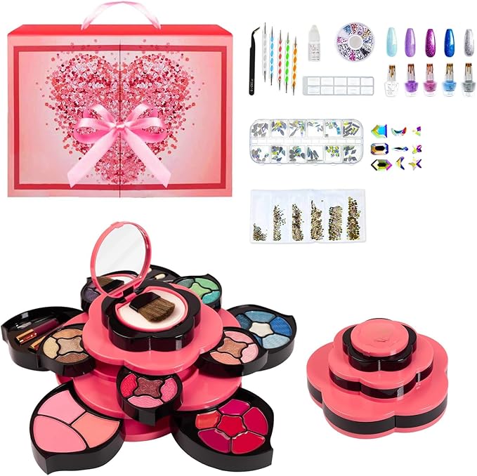 Amazon.com: Toysical Makeup Kit for Teens - Flower Makeup Palette Gift ...
