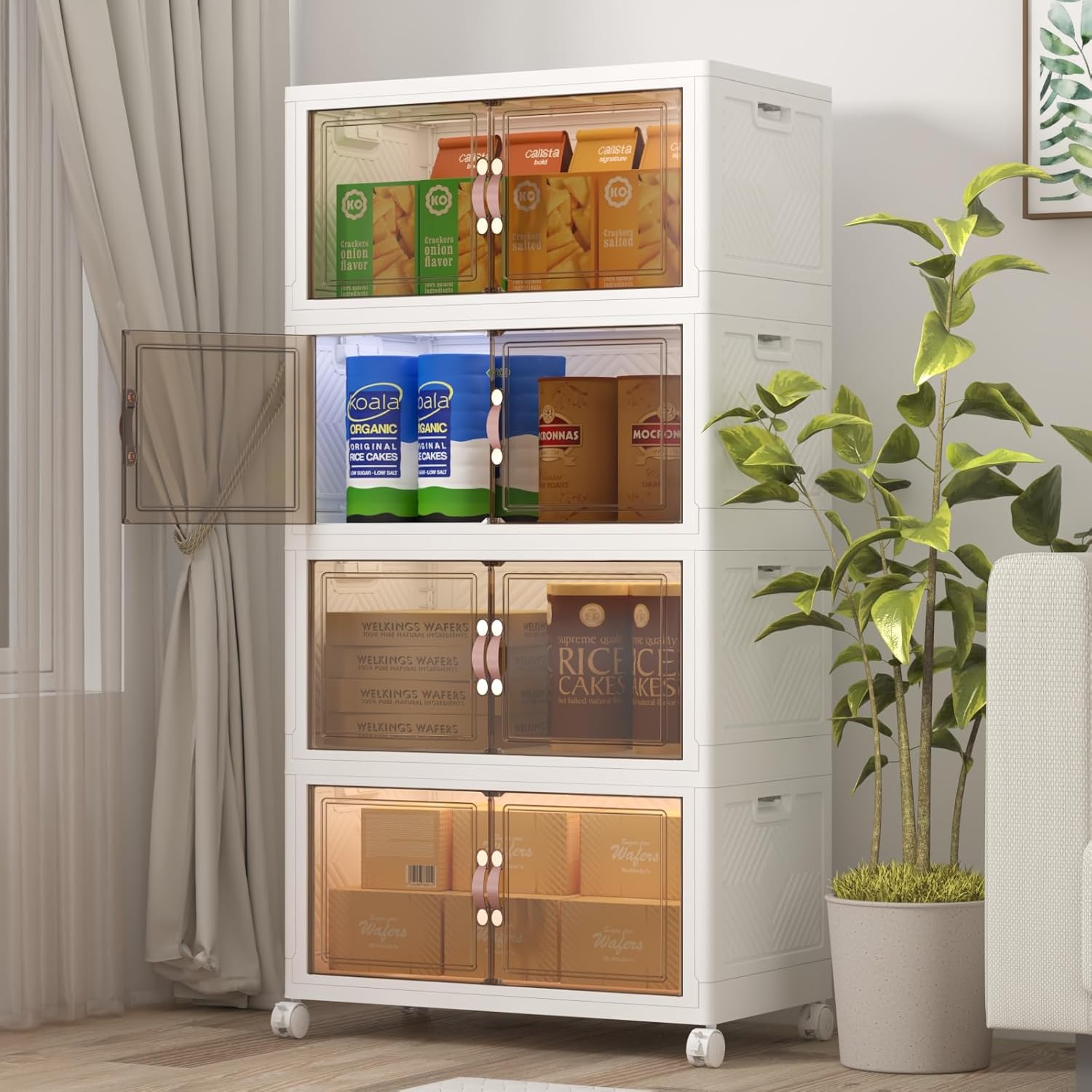 Amazon.com: UAMFURI Extra Large Stackable Storage Bins with Lids ...