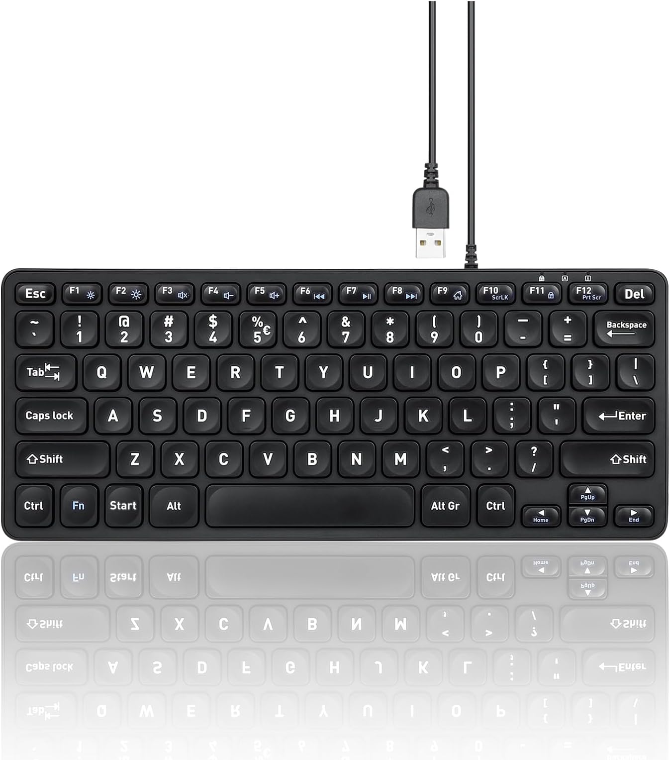 Amazon.com: Perixx PERIBOARD-416 Wired Mini USB Keyboard with 4 Hubs ...
