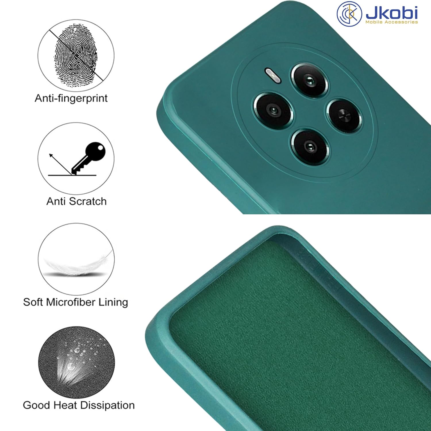 Jkobi Back Cover Case For Realme Narzo 70 Pro (Matte Finish Silicone ...