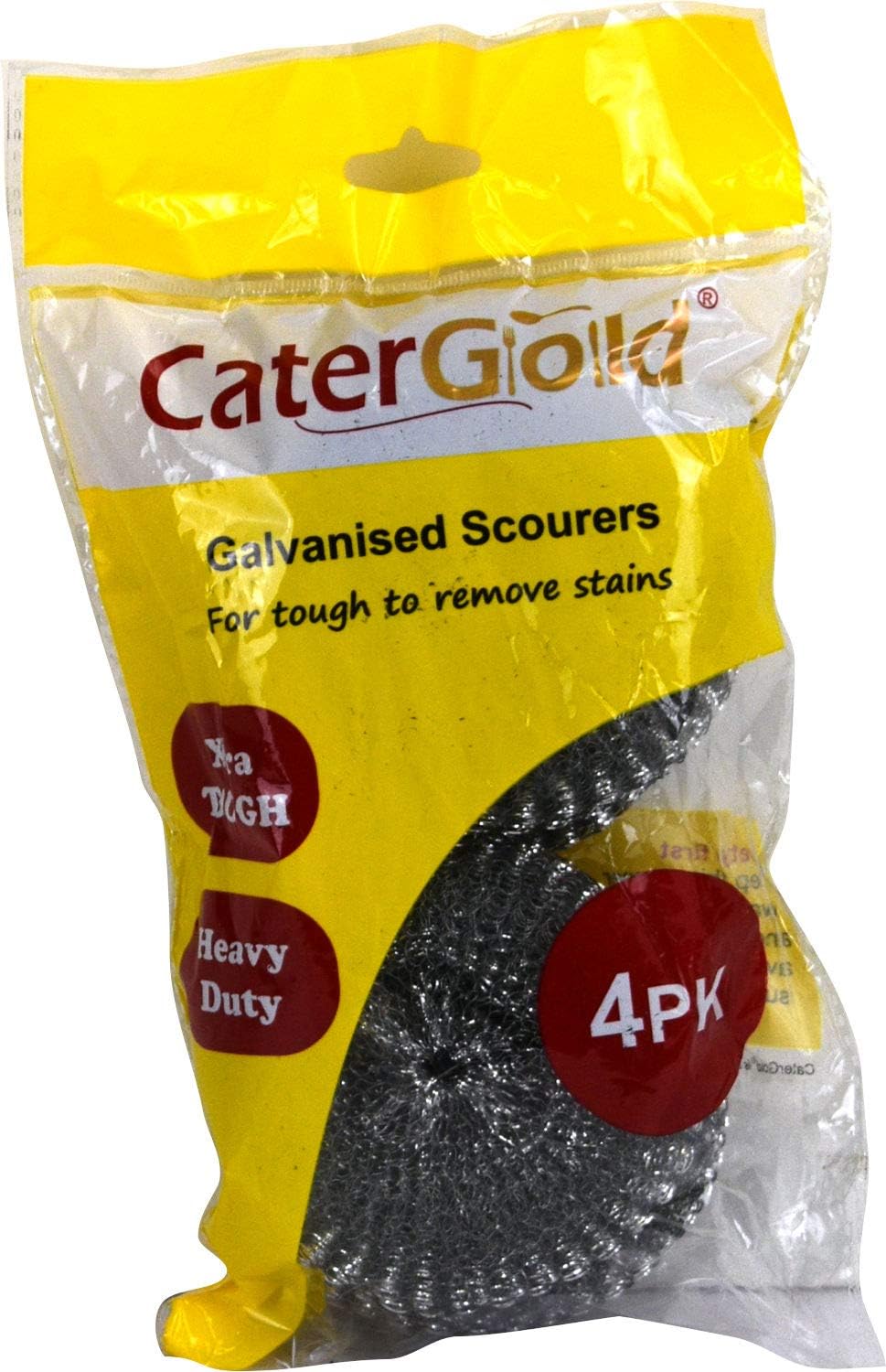 Heavy Duty Kitchen Galvanised Steel Metal Scourer 4Pk (W25) : Amazon.co ...