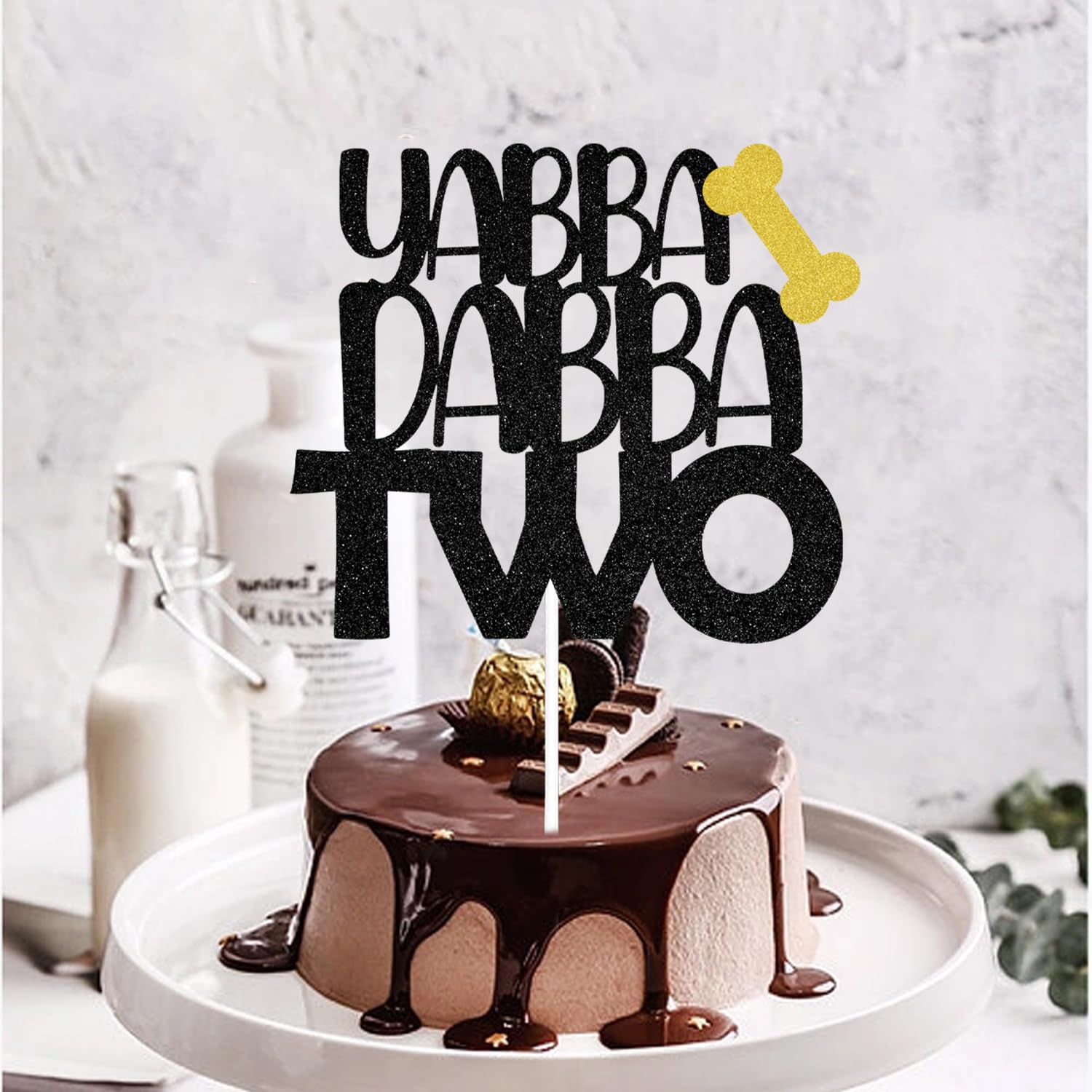 Snapklik.com : Flintstones 2nd Birthday Cake Decoration Yabba Dabba Two ...